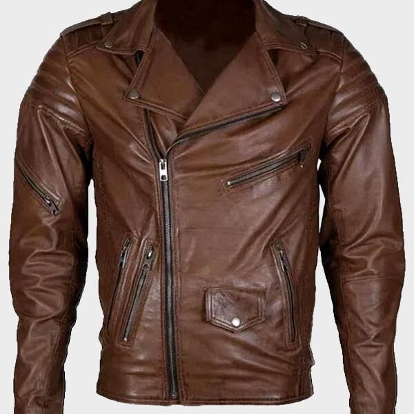 Brown Cafe Racer Leather Jacket - Leather Jackets Store